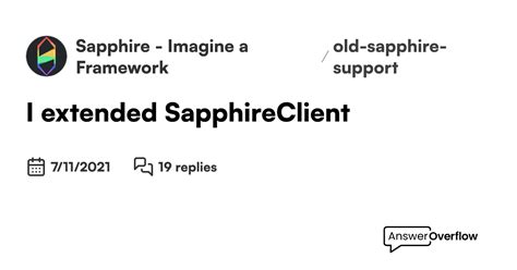 I Extended Sapphireclient Sapphire Imagine A Framework