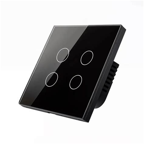 Ledgebit Smart Touch WiFi Zigbee Gang Black Light Switch At Piece Remote Control