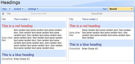 Headings In List Views Sharepoint Javascripts