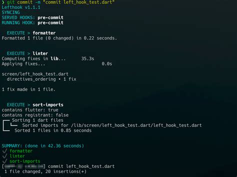 FlutterLinterとFormatterそしてLefthook