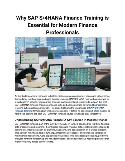 Ppt Why Sap S 4hana Finance Training Is Essential For Modern Finance Professionals Powerpoint