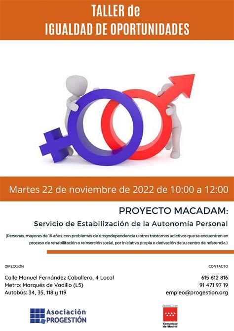 Nuevo Taller Sobre Igualdad De Oportunidades En Madrid Asociación