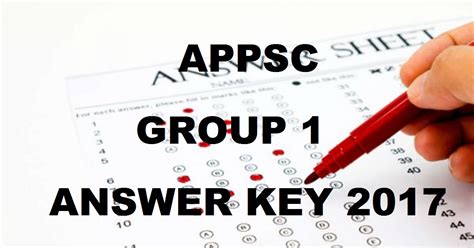 APPSC Group Answer Key Official Cutoff Marks Download APPSC Group Screening Test
