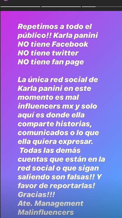 ″declaraciones Falsas” Karla Panini Salió A Defenderse Y Dejó Ver Que