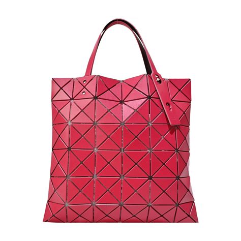 Issey Miyake 三宅一生 Baobao 6x6霧面手提包 紅 手提包 Yahoo奇摩購物中心