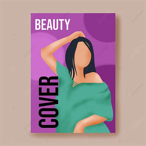 심 플 뷰 티 여성 패션 잡지 표지 템 릿 손으로 그린 일러스트 집 템플릿 Psd 다운로드 디자인 자료 다운로드