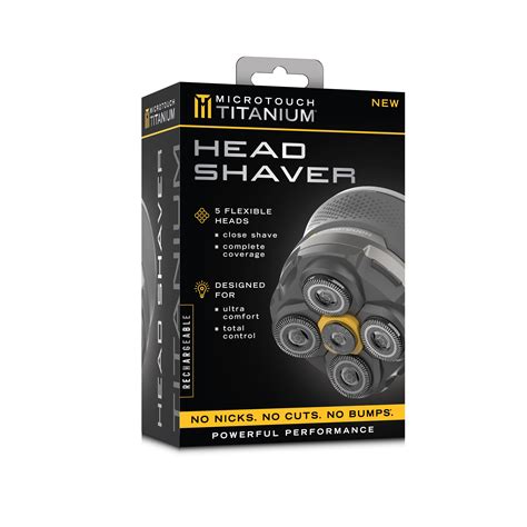 Microtouch Mens Titanium Head Shaver 5 Flexible Heads Ultra Comfort
