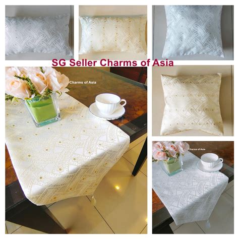 Sg Seller Ready Stock Table Runner Bed Runner And Matching Cushion
