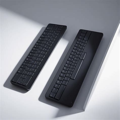 The Computer Black Keyboard On White Background Ai Generated  Image Premium Ai Generated Image