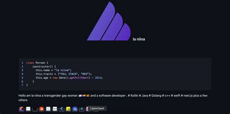 GitHub La Niina La Niina Hello Am La Niina A Transgender Gay Woman And A Software