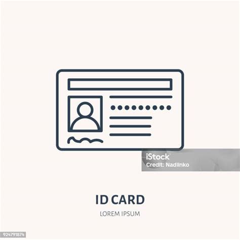 문서 정체성 벡터 플랫 라인 아이콘입니다 Id 카드 드라이버 라이센스 표시 운전면허증에 대한 스톡 벡터 아트 및 기타 이미지 운전면허증 아이콘 운전하기 Istock