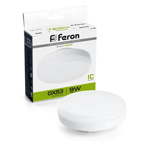 Лампа светодиодная Feron GX53 9Вт 4000K LB-452 25829 - купить в ОМА