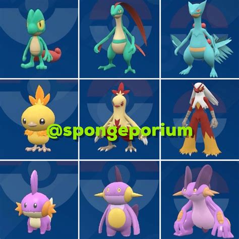 Shiny Hoenn Starters Pokemon Scarlet And Violet Nintendo Switch