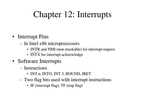 Ppt Chapter 12 Interrupts Powerpoint Presentation Free Download