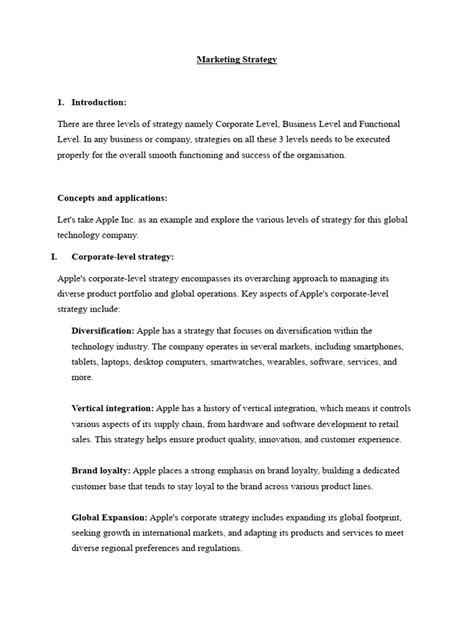 Marketing Strategy Assignment Pdf Apple Inc Marketing