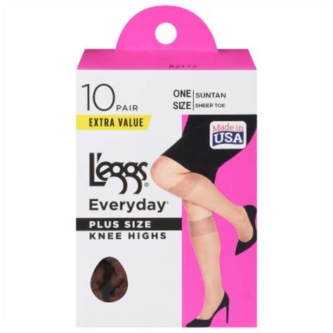 Leggs Everyday Plus Size Knee High Sheer Toe 10 Pk Ralphs