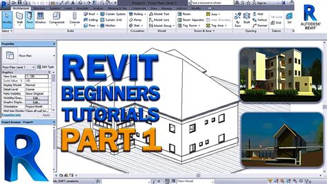 Revit Complete Beginners Tutorials Learn Revit Architecture In 60 Minutes Part 1 Youtube