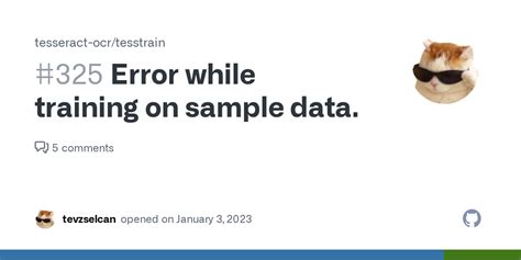 Error While Training On Sample Data · Issue 325 · Tesseract Ocrtesstrain · Github