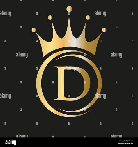 Letter D Crown Logo Royal Crown Logo For Spa Yoga Beauty Fashion