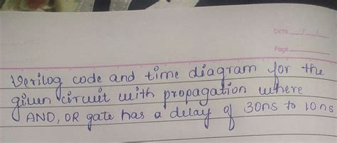 Verilog Code And Time Diagram For The Given Studyx