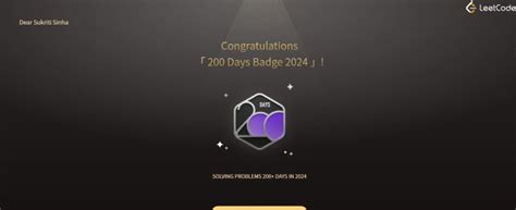 Sukriti Sinha On Linkedin Leetcode Codingjourney Achievementunlocked