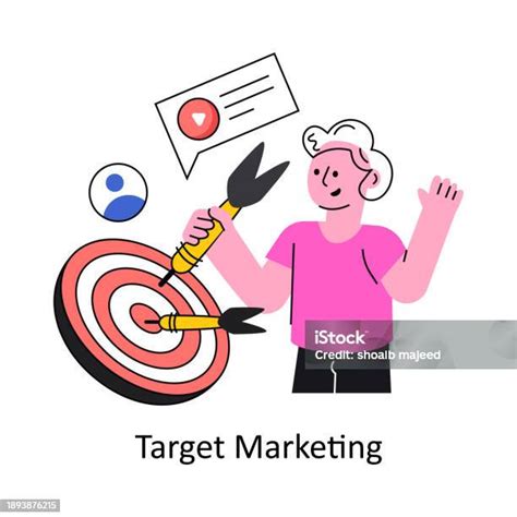 타겟 마케팅 벡터 채워진 개요 디자인 그림입니다 흰색 배경의 기호 Eps 10 파일 디지털 마케팅에 대한 스톡 벡터 아트 및