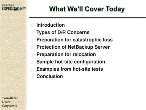 Ppt Disaster Recovery Using Veritas Netbackup Powerpoint Presentation Id 577741