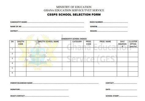 CSSPS Babe Selection Placement Form 2025 Download PDF