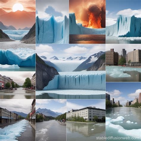 Visualizing Climate Change Impacts Stable Diffusion Online