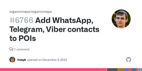 Add Whatsapp Telegram Viber Contacts To Pois · Issue 6766