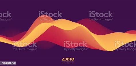 음파 시각화 3d 오렌지 솔리드 파형 음성 샘플 패턴 3차원 형태에 대한 스톡 벡터 아트 및 기타 이미지 3차원 형태 음파 건강관리와 의술 Istock