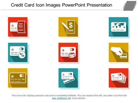 Credit Card Icon Images Powerpoint Presentation PowerPoint Design Template Sample