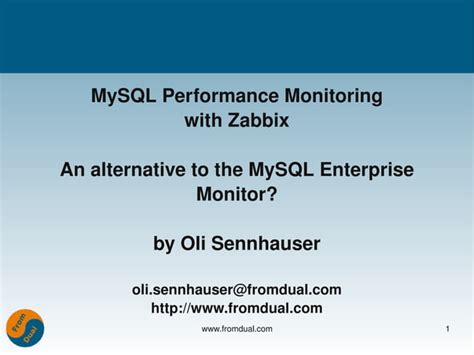 Mysql Monitoring With Zabbix Ppt