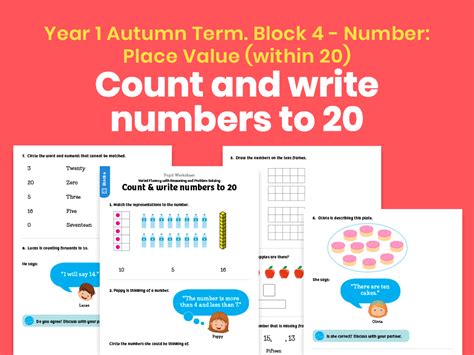 Y1 Autumn Term Block 4 Count And Write Numbers To 20 Maths Worksheets
