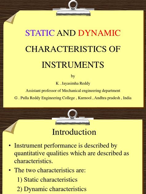 Static Characteristics Of Instruments Pdf Accuracy And Precision Engineering Tolerance