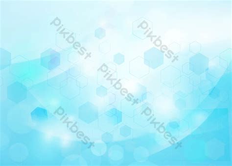 밝은 파란색 그라데이션 배경 의료 기하학적 그래픽 육각형 Png Ai 무료 다운로드 Pikbest