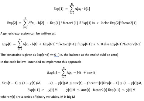 updating expressions for indicator constraints in jump optimization