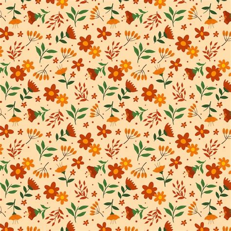 Free Vector Flat Small Flowers Pattern