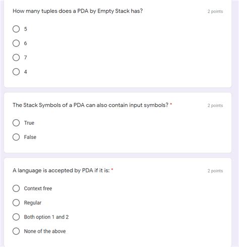 Solved A Pda Has A Configuration At Any Given Instance