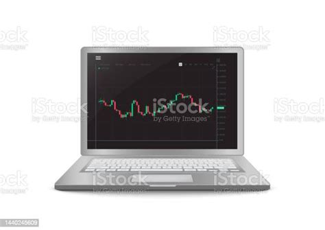 흰색 배경에 격리 된 사용자 인터페이스 디자인을 모형에 대한 빈 검은 화면 현실적인 아이콘이있는 랩톱 컴퓨터 벡터 일러스트레이션