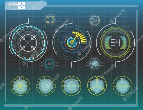 Premium Vector Futuristic User Interface Hud Ui Abstract Virtual Graphic Touch User