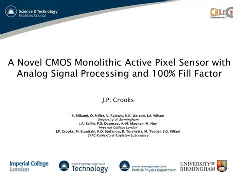 Ppt A Novel Cmos Monolithic Active Pixel Sensor With Analog Signal Processing And 100 Fill