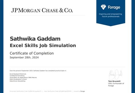 Excited To Share That I Just Completed Jpmorgan Chase And Cos Excel