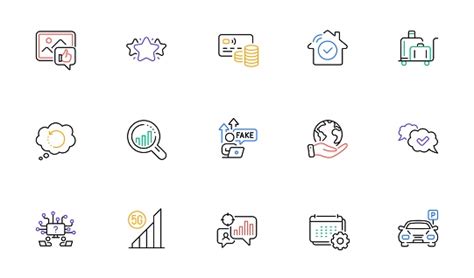 카드 스타 및 수하물 트롤리 라인 아이콘 웹 사이트 인쇄 디자인을 위해 벡터 5g에 대한 스톡 벡터 아트 및 기타 이미지 5g 달력 데이터 Istock