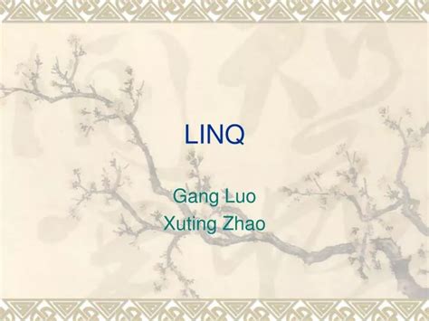 Ppt Linq Powerpoint Presentation Free Download Id4236073