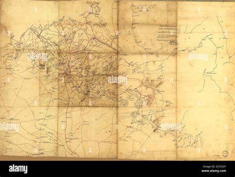 Map Of Field Of Occupation Of Army Of The Potomac 1863 By United States