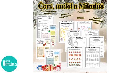 Čert Anděl A Mikuláš Grafomotorika Učiteléučitelům Cz