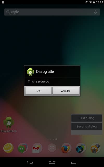 Android Display A Dialog From An AppWidget