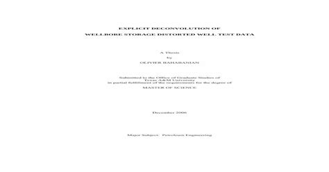 Pdf Explicit Deconvolution Of Wellbore Storage Distorted Well Test Data Dokumentips