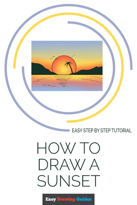 How To Draw A Sunset Really Easy Drawing Tutorial